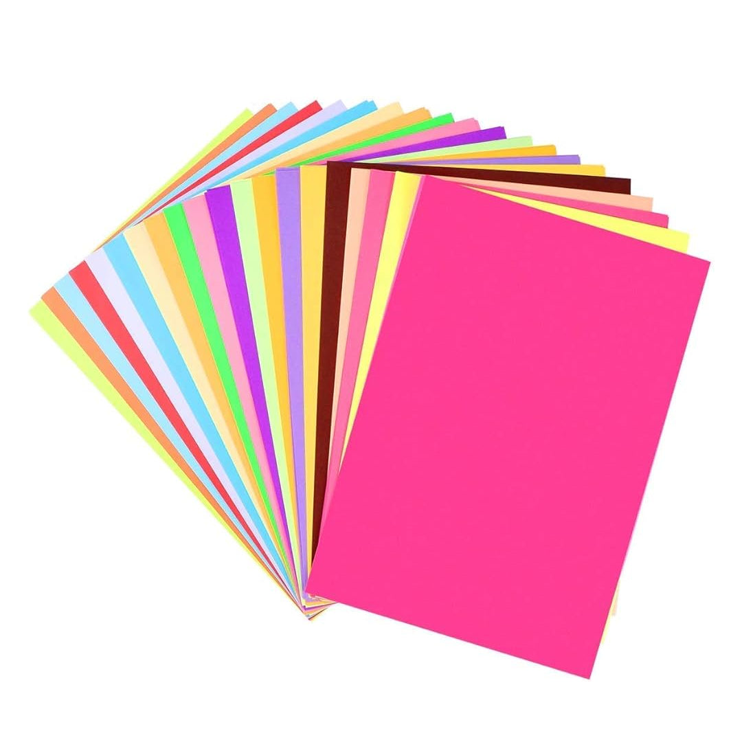 Paper Sheets, A4 Size, Pack of 20, Multicolour – Chetna Store
